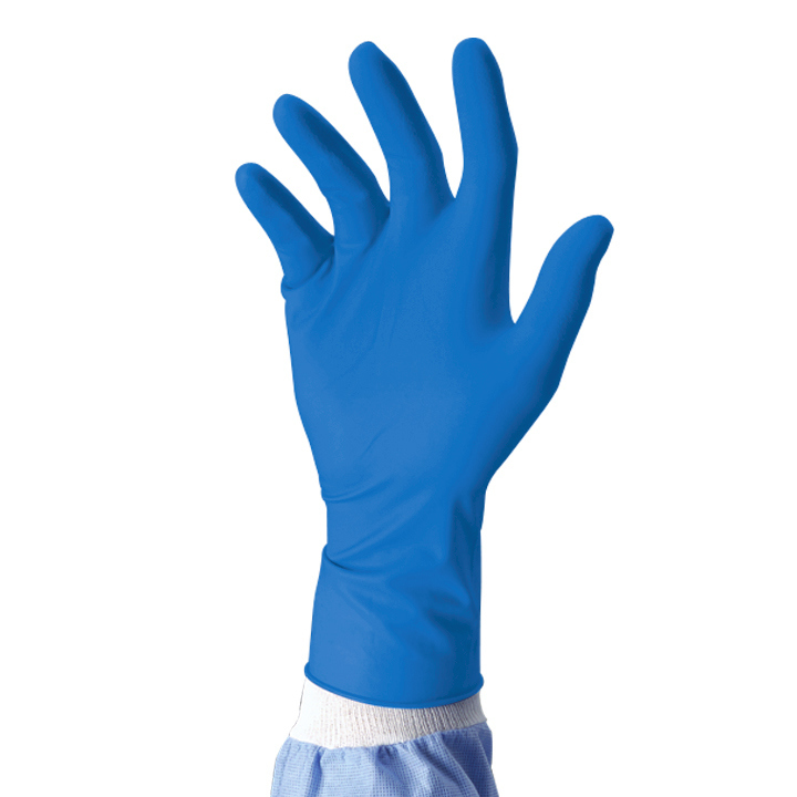 Blue High Risk Gloves, Extended Cuff, 15 mil, Powder-Free Latex for the ...